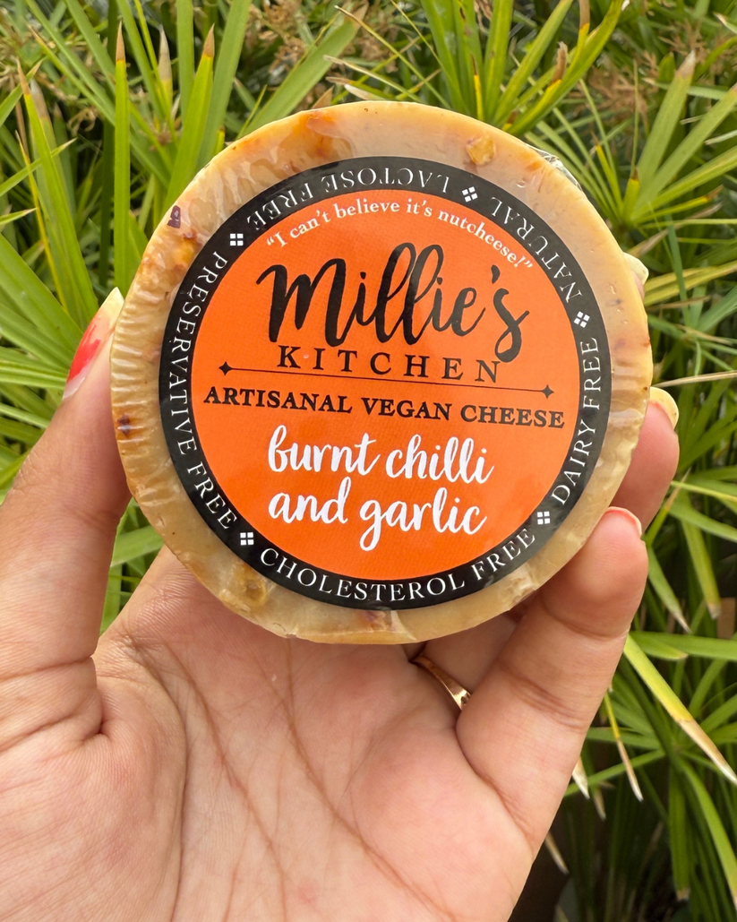 Burnt Red Chili and Garlic Wheel – Millie's Vegan Cheese
